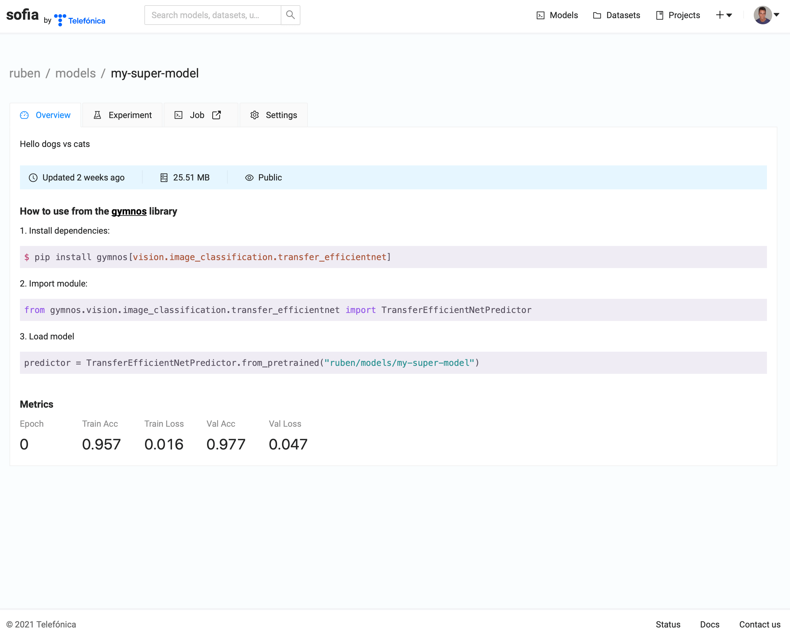 Quick Start — gymnos documentation